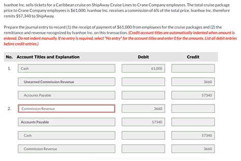 Solved Ivanhoe Inc Sells Tickets For A Caribbean Cruise On Chegg