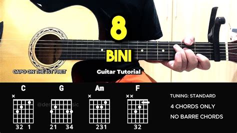 8 Bini Easy Guitar Chords Tutorial For Beginners Chords And Lyrics