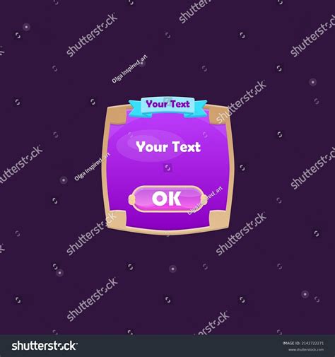Game Pop Window Purple Color Golden Stock Vector (Royalty Free) 2142722271 | Shutterstock