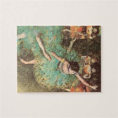 The Green Dancer By Edgar Degas Vintage Ballet Jigsaw Puzzle Zazzle