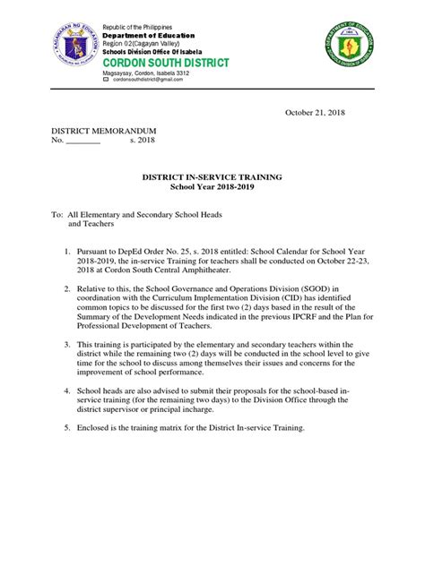 Inset Memo 2018 Pdf Download Free Pdf Behavior Modification Learning