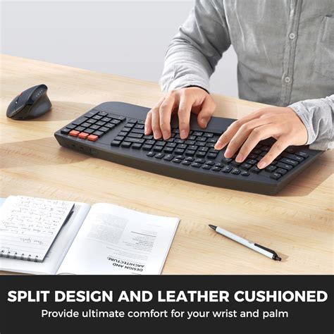 Meetion New Ergonomic Keyboard And Mouse Multi Device Bluetooth Keyboard And Mouse With Wrist