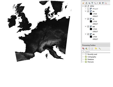 Qgis Raster Merge Results In A Black Rectangle Geographic Information