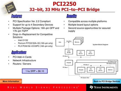 PPT PCI Bridge Product Overview PowerPoint Presentation Free Download ID