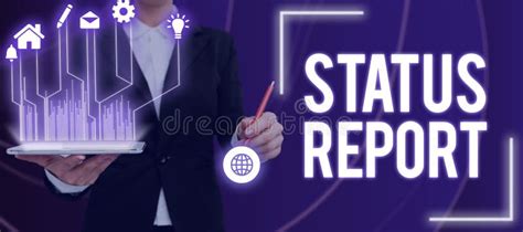 Sign Displaying Status Report Business Overview Not Go Out For An