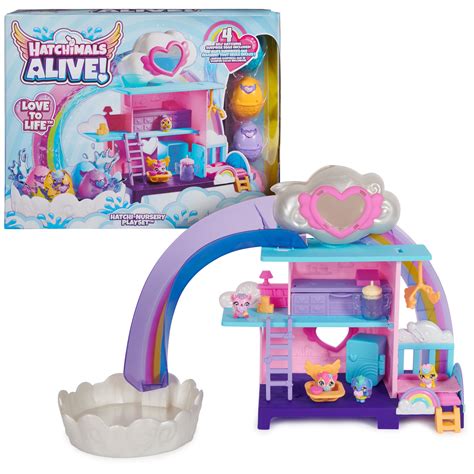 Brandclub - Hatchimals Alive Hatchi-Nursery Playset with 4 Figures, 13 ...
