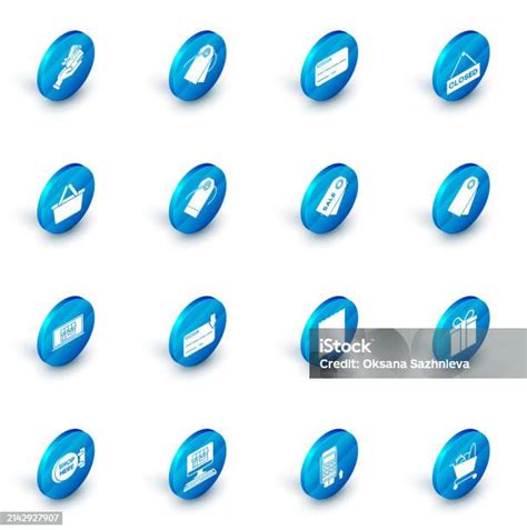 빈 라벨 템플릿 가격표 신용 카드 닫힘 텍스트가 있는 행잉 사인 장바구니 화면 노트북에 건물 및 가격 비문 판매 아이콘을