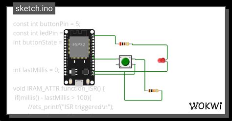Button Led Wokwi Esp Stm Arduino Simulator
