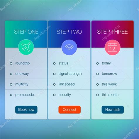 Modern User Interface Screen Template For Mobile Smart Phone Or Web