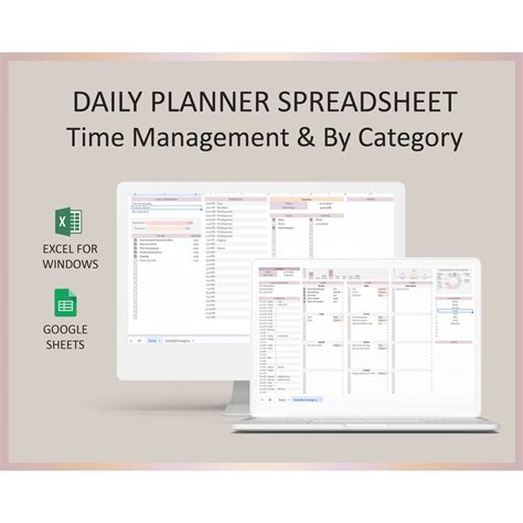 Daily Planner Excel Daily Schedule Template Daily Work Schedule Daily Schedule Google Sheets