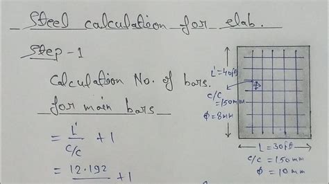 30 40 Sqft Slab Steel Calculation Steel Calculation For Slab How