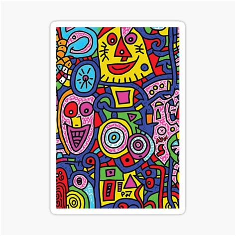 An Anarchic Abstract Graffiti Doodle Sticker For Sale By Degryps