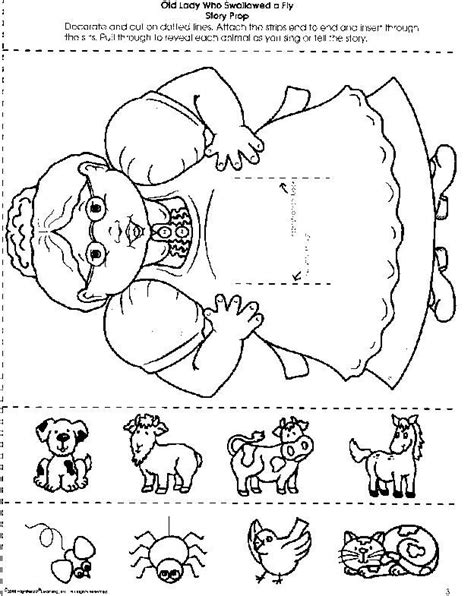 Old Lady Who Swallowed A Fly Craft Preschool Printables Artofit