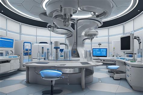 Premium Ai Image Highly Detailed Realistic Futuristic Science Lab
