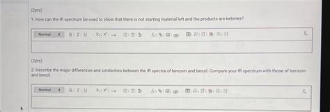 Solved From The Procedure Obtain An IR Spectrum Of The Chegg Com