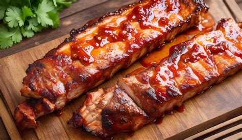 Premium Photo Barbecue Pork Spare Loin Ribs St Louis Cut With Hot