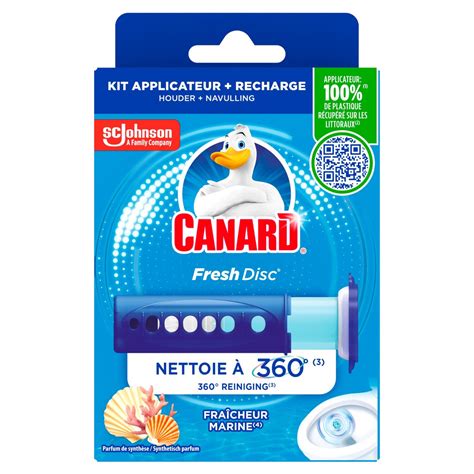 Canard Fresh Disc Bloc Wc Fraîcheur Marine Kit Applicateur 1 Recharge