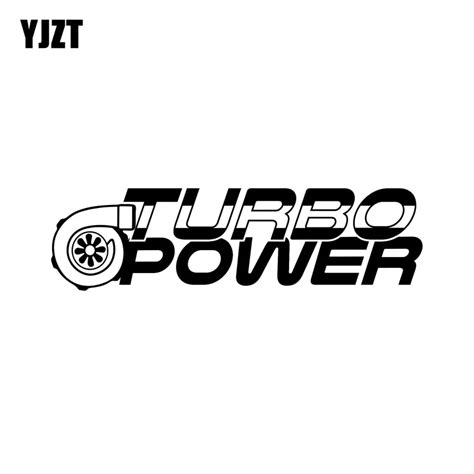 Yjzt 156cm45cm Turbo Power Funny Vinyl Decal Car Sticker Boost Black