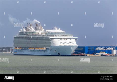 Royal Caribbean Cruise Ship Allure Of The Seas At Galveston Cruise