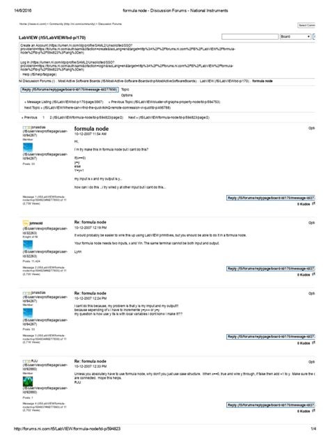 Formula Node Discussion Forums National Instruments Pdf