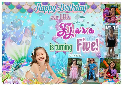 Mermaid Theme Tarpaulin Layout 3js Photo Editing Facebook