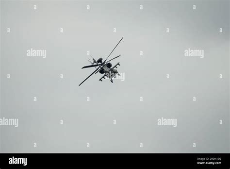 Close Up Of British Army Boeing Apache Attack Helicopter Ah 64e