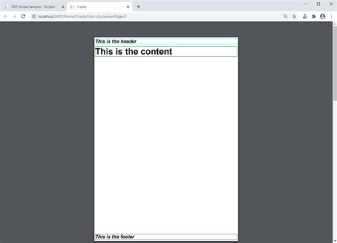 Pages And Sections — Scryber Core Documentation