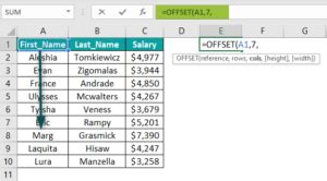 OFFSET Excel Function Formula Examples How To Use