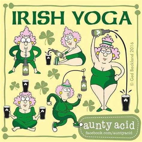 An Irish Yoga Poster With Four Women In Green Outfits One Holding A