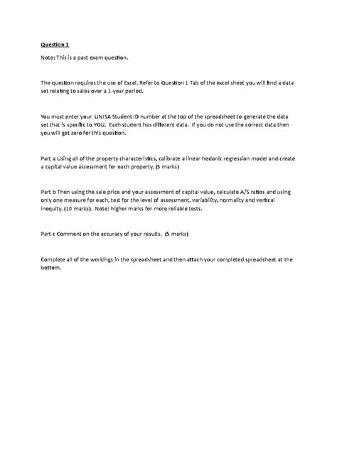 Five Exam Questions Stat Val Question 1 Note This Is A Past Exam