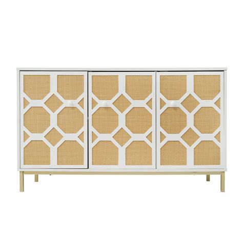 Extsud Sideboard Sideboard Dreitürigesverstellbarer Einlegeböden
