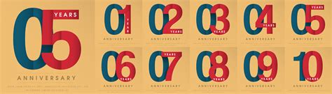 주년 기념 엠 블 럼의 설정 기념일 템플릿 디자인 웹 게임에 대 한 크리에이 티브 포스터 소책자 전단지 전단지 잡지 초대 카드 0명에 대한 스톡 벡터 아트 및 기타 이미지