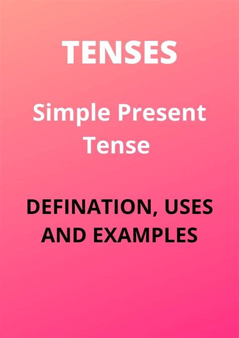 Simple Present Tense Definition And Examples Gourav Digi