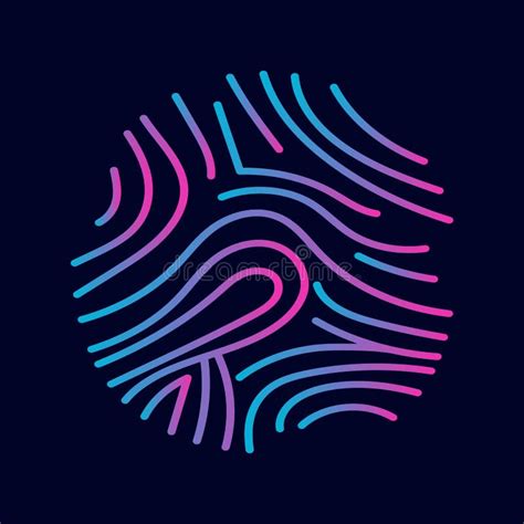 Vector Fingerprints Biometric Data Identification Stock Illustration