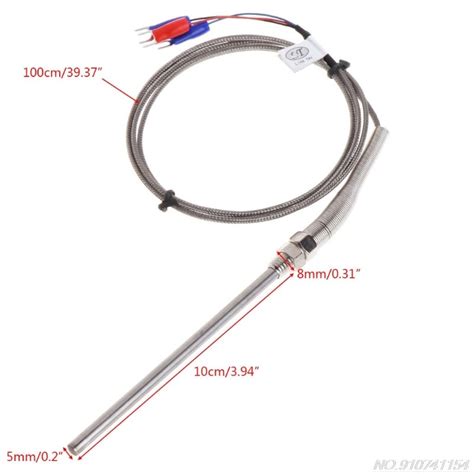 Rtd Pt100 Temperature Sensor Thread M8 Cable 1m Th Grandado Rtd Pt100 Temperature Sensor Thread M8 Cable 1m Th Grandado