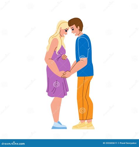 Couple Pregnant Vector Stock Illustration Illustration Of Love 255503611