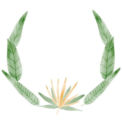 Premium Photo Tropical Leaves Watercolor Wreath Jungle Watercolor
