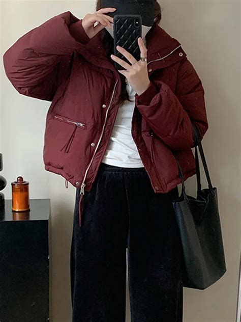 Heliar Women Thicken Buttons Pocket Warm Coat Thermal Bread Clothing