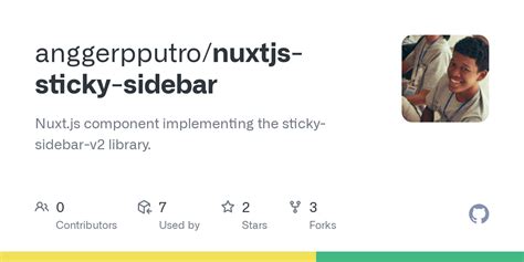 Github Anggerpputronuxtjs Sticky Sidebar Nuxtjs Component Implementing The Sticky Sidebar
