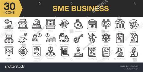 Sme Business Icon Set Includes Building Stock Vector Royalty Free