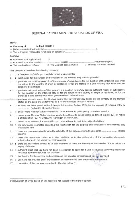 Recours Refus De Visa Schengen