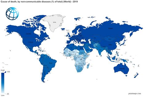 Cause Of Death By Non Communicable Diseases Percentage Of Total On