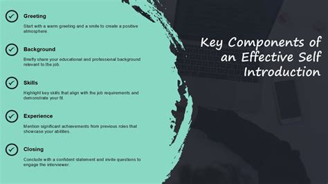 Dynamic Self Introduction Powerpoint Template For Job Interviews Ppt H