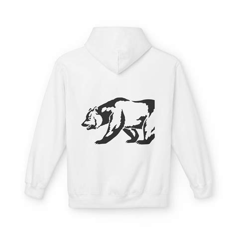 Black Grizzly Bear Illustration Hoodie Wildlife Nature Graphic Etsy