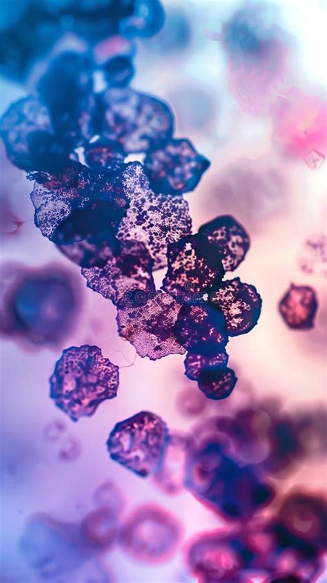 Abstract Cell And Tissue Structures Under Microscope Concept Of Scientific Exploration