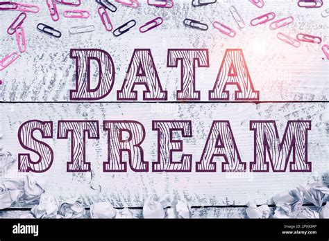 Hand Writing Sign Data Stream Internet Concept Sequence Of Digitally