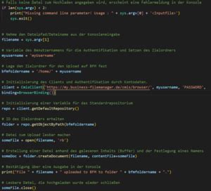 In Zeilen Code Zum File Upload Mit Python Doubleslash Business