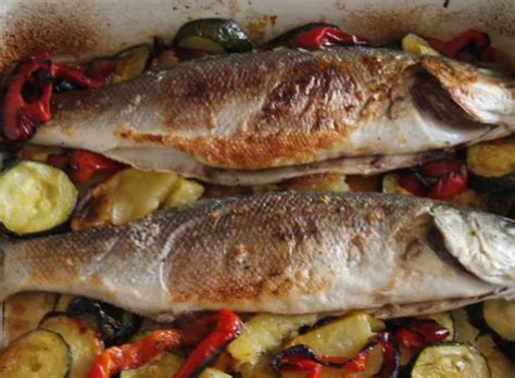 Baked Sea Bass With Vegetables Foodsdiary