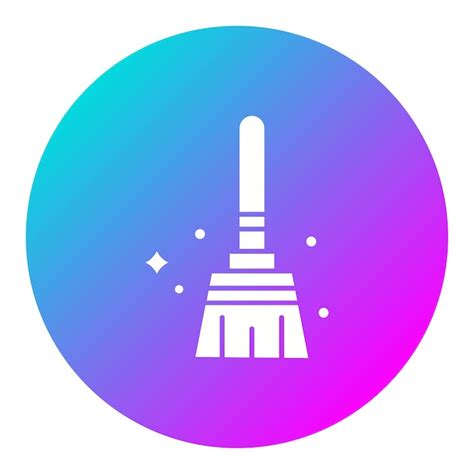 El Icono Del Vector De La Escoba Se Puede Utilizar Para El Conjunto De