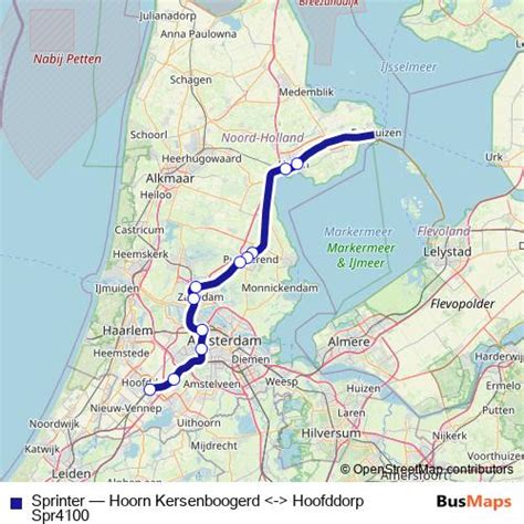 Rail Sprinter Schedule And Map In Amsterdam